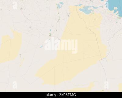 Ouargla, province of Algeria. Open Street Map. Locations of major ...