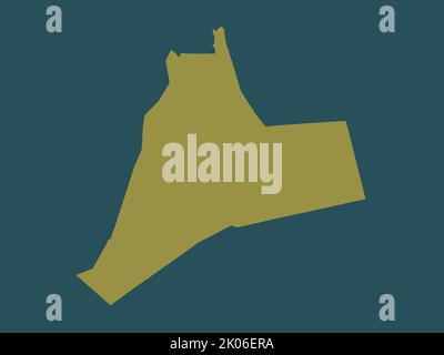 Ouargla, province of Algeria. Solid color shape. Locations of major ...