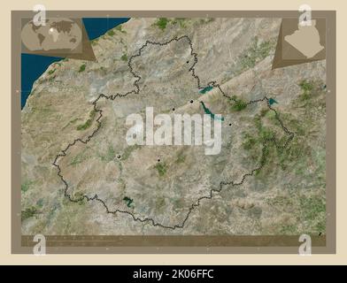 Relizane, province of Algeria. High resolution satellite map Stock ...