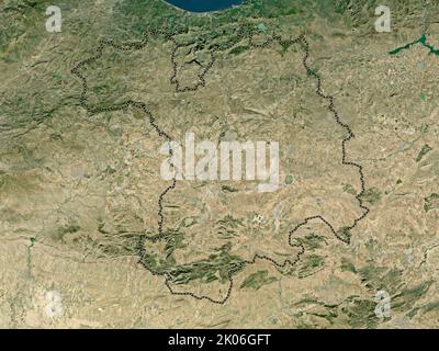 Setif, province of Algeria. High resolution satellite map. Locations of ...