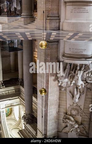 Foucault pendulum beneath the central dome, The Panthéon, a ...