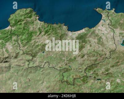 Skikda, province of Algeria. High resolution satellite map. Locations ...