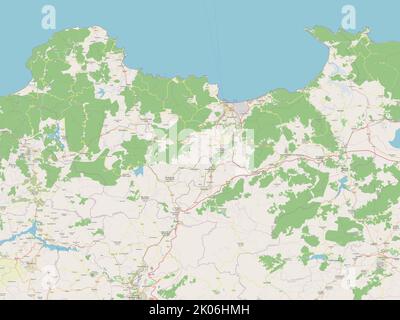 Skikda, province of Algeria. Open Street Map. Locations and names of ...