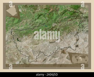 Souk Ahras, province of Algeria. High resolution satellite map Stock ...