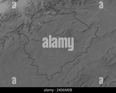Tiaret, province of Algeria. Elevation map colored in wiki style with ...
