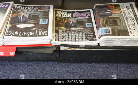 Newspaper front pages dominated by the death of Her Majesty Queen ...