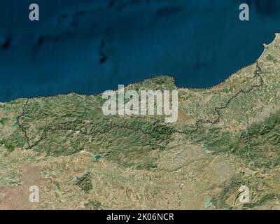 Tipaza, province of Algeria. High resolution satellite map. Locations ...