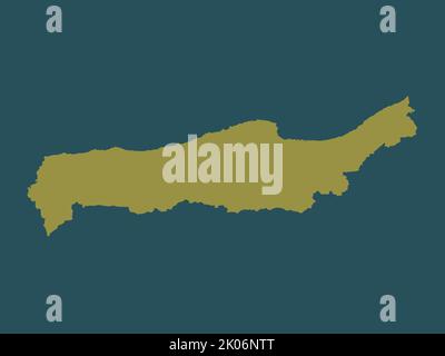 Tipaza, province of Algeria. Solid color shape. Locations and names of ...