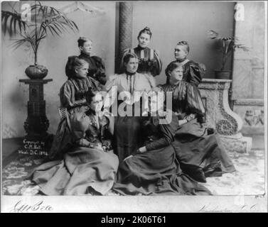 Mrs. Grover Cleveland and cabinet ladies, 1897. Photograph shows group ...