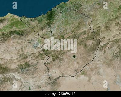 Tlemcen, province of Algeria. High resolution satellite map. Locations ...