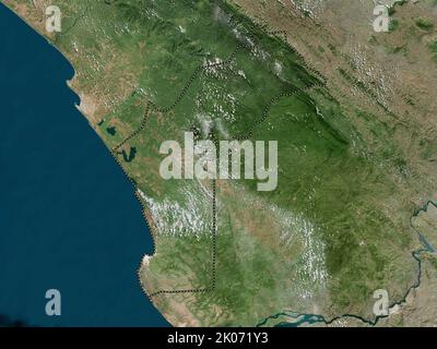 Cabinda, province of Angola. High resolution satellite map. Locations ...