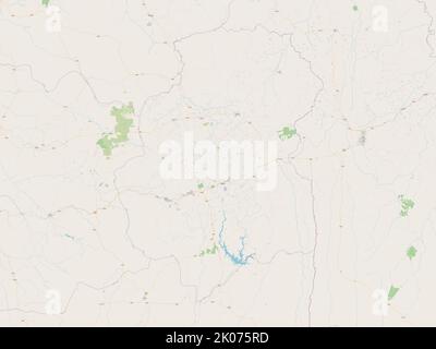 Huambo, province of Angola. Open Street Map. Corner auxiliary location ...