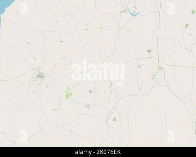 Huila, province of Angola. Open Street Map. Locations and names of ...