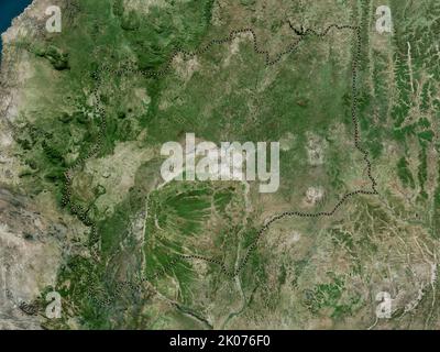 Huila, province of Angola. High resolution satellite map. Locations and ...