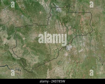 Lunda Norte, province of Angola. High resolution satellite map. Corner ...