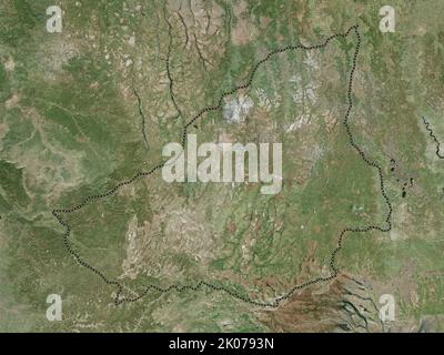 Lunda Sul, province of Angola. High resolution satellite map. Corner ...