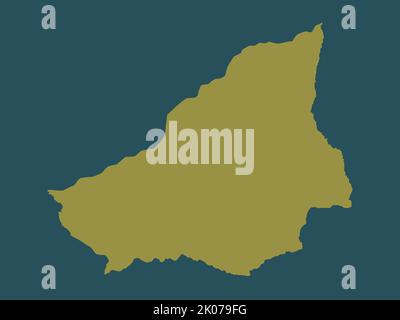 Lunda Sul, province of Angola. Solid color shape. Locations of major ...