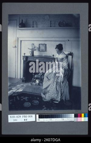 Portrait of Miss K, c1900. Photograph shows half-length portrait of ...