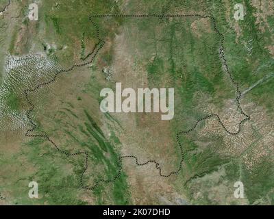 Uige, province of Angola. High resolution satellite map. Locations of ...
