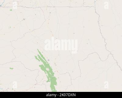 Uige, province of Angola. Open Street Map. Locations of major cities of ...