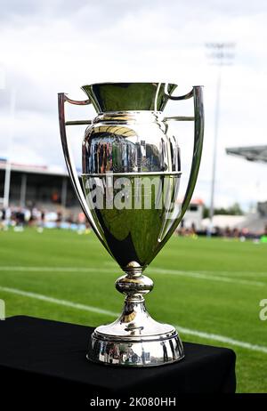 The Gallagher Premiership trophy on display at Ashton Gate, Bristol ...