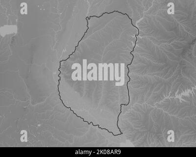 Entre Rios, province of Argentina. Grayscale elevation map with lakes ...