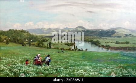 The Rhine near Sackingen, 1873 painting by Hans Thoma (2 October 1839 ...