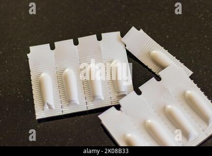 Close up shot of rectal suppositories Stock Photo - Alamy