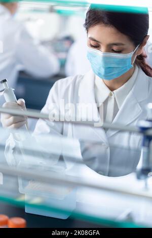 Chinese scientist pipetting samples in laboratory Stock Photo - Alamy