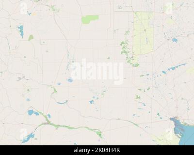 La Pampa, province of Argentina. Open Street Map. Locations and names ...