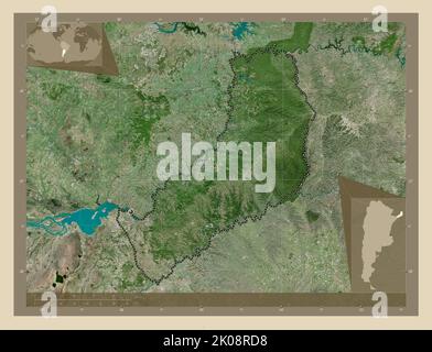 Misiones, province of Argentina. High resolution satellite map Stock ...
