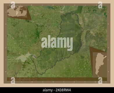 Misiones, province of Argentina. Low resolution satellite map ...