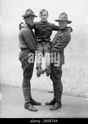 Boy Scouts Training Demonstration, 1912 Stock Photo - Alamy