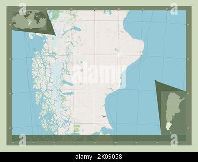 Santa Cruz, province of Argentina. Open Street Map Stock Photo - Alamy