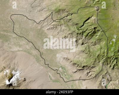 Ararat, province of Armenia. Low resolution satellite map. Locations ...
