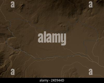Armavir, province of Armenia. Elevation map colored in sepia tones with ...