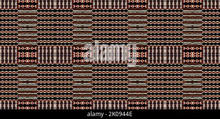 African kente cloth patchwork effect border pattern. Seamless geometric ...