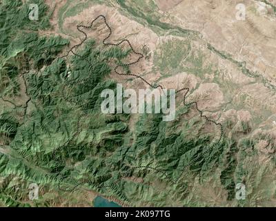Tavush, province of Armenia. High resolution satellite map. Locations ...