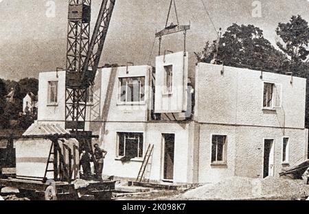 Post-war prefabricated concrete houses, England, UK Stock Photo - Alamy