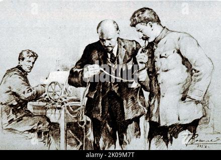 Joseph Vissarionovich Stalin on the soviet propaganda poster, by his ...