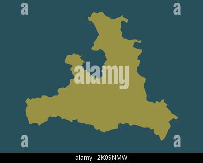 Salzburg, state of Austria. Solid color shape. Locations and names of ...