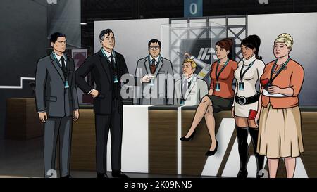 ARCHER, from left: Fabian Kingsworth (voice: Kayvan Novak), assistant ...