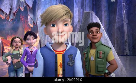 DRAGONS: THE NINE REALMS, from left: Tom Kullersen (voice: Jeremy Shada ...