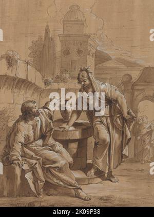 Illustration of Christ and the Woman of Samaria (Gospel of John) Jesus ...