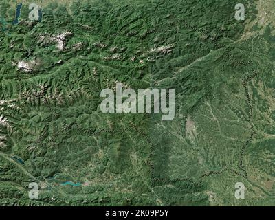 Steiermark, state of Austria. High resolution satellite map. Locations ...
