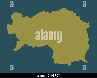 Steiermark, state of Austria. Solid color shape. Locations and names of ...