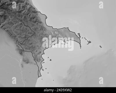 Absheron, region of Azerbaijan. Elevation map colored in wiki style ...