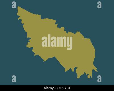 Aran, region of Azerbaijan. Solid color shape. Locations of major ...
