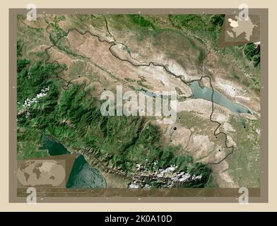 Ganja-Qazakh, region of Azerbaijan. High resolution satellite map ...