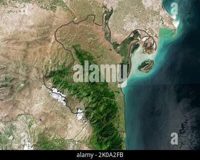 Lankaran, region of Azerbaijan. High resolution satellite map ...